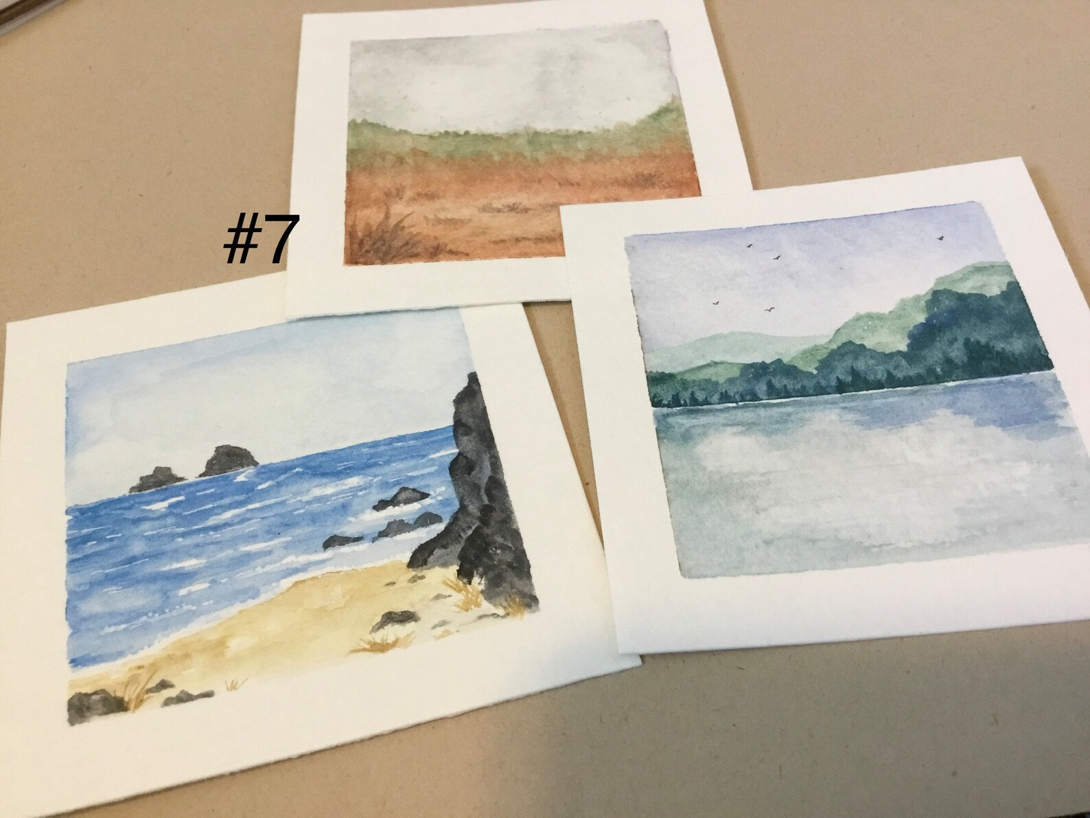 Mini Original Landscape Watercolor Paintings Collections 5-8 - Etsy