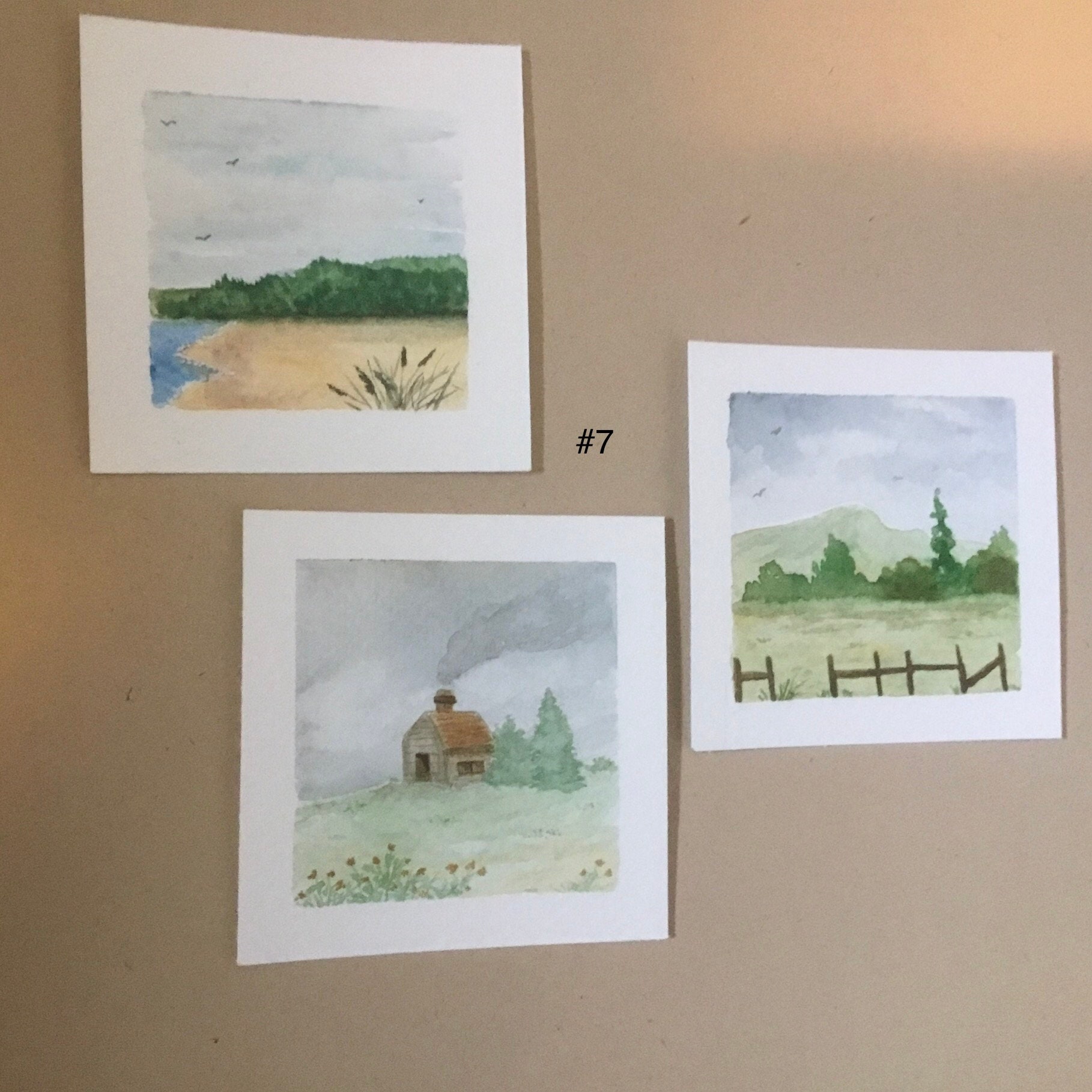 Mini Original Landscape Watercolor Paintings Collections 6, 7, 8 ...