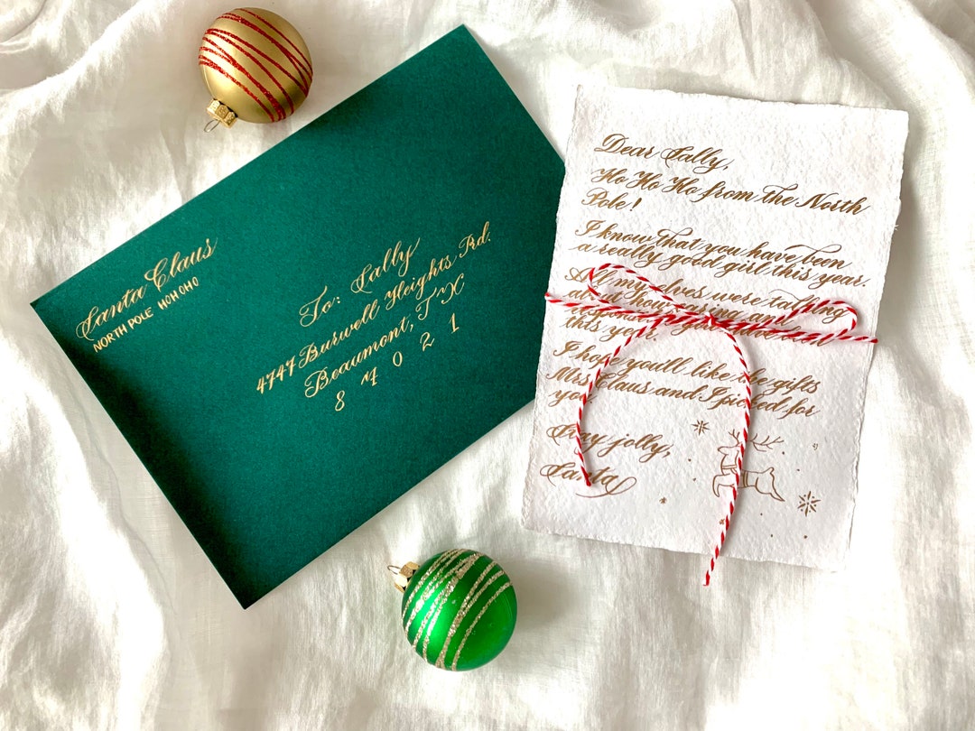 Letter FROM Santa Claus in Handwritten Calligraphy With Optional ...