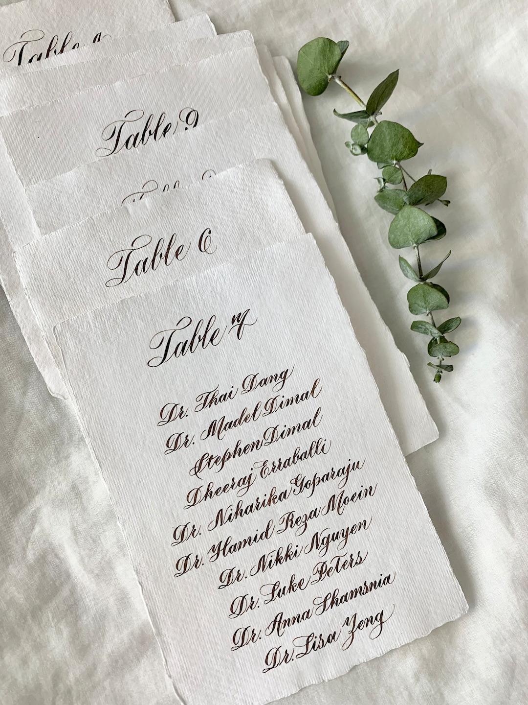 Find Your Seat Calligraphy Cards | Minimal Seating Plan | Handwritten ...