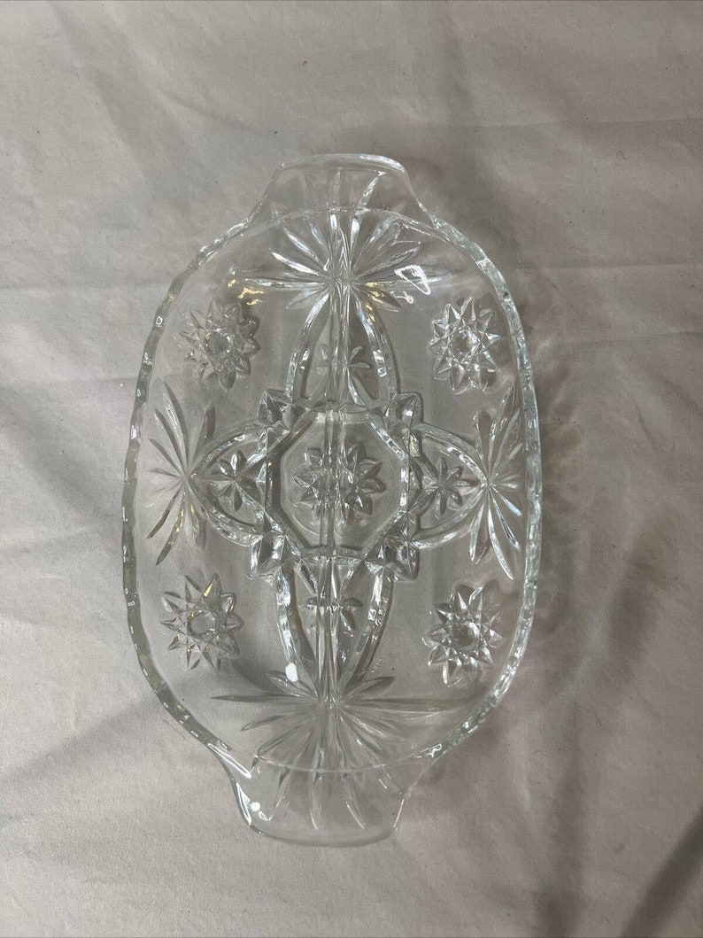 Star of David Divided Celery Relish Dish 10 X 6 EAPG Anchor Hocking - Etsy