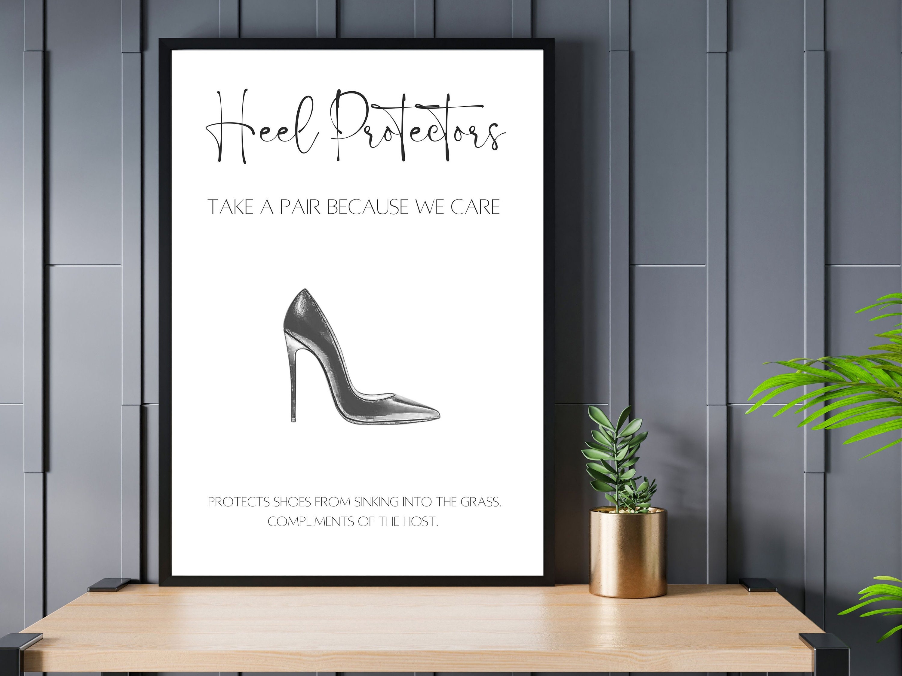 High Heel Protector Sign, High Heels Sign, Heel Stopper Sign Digital ...