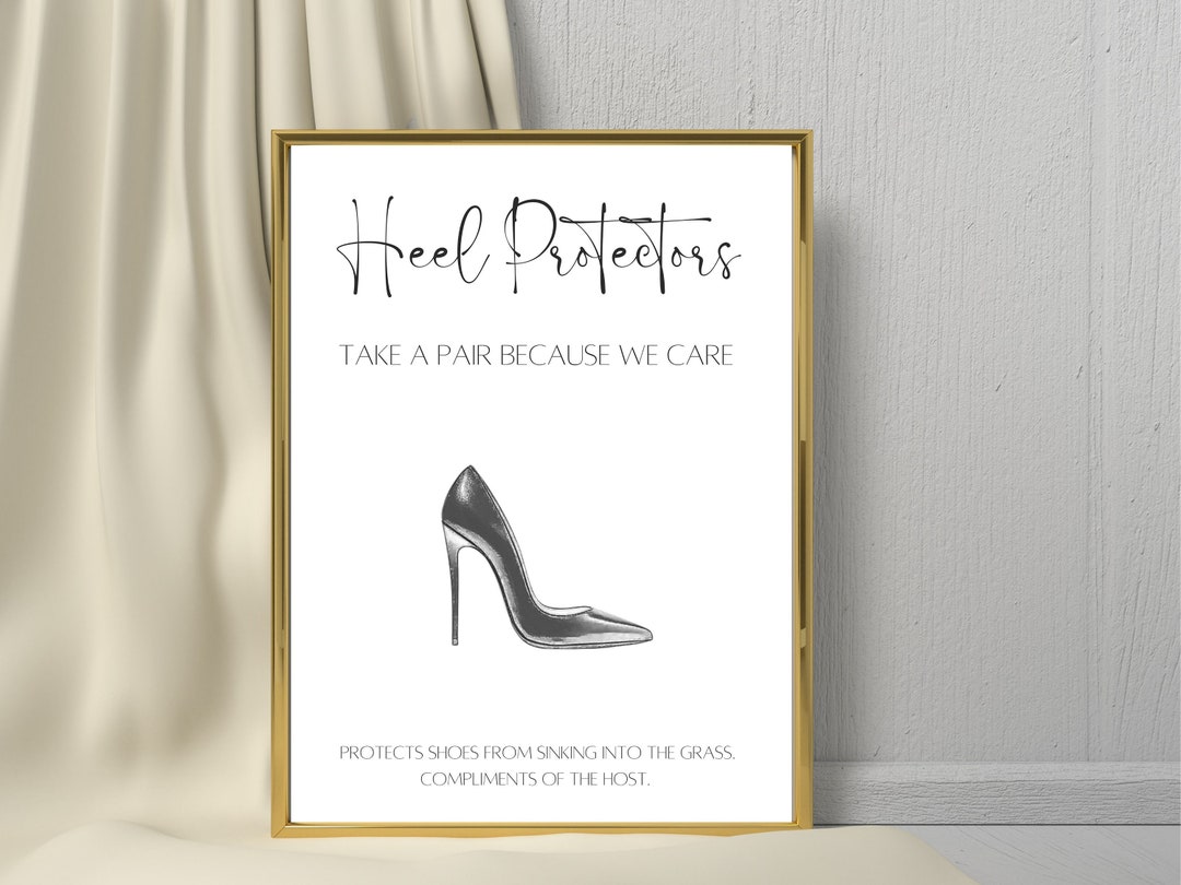 High Heel Protector Sign, High Heels Sign, Heel Stopper Sign Digital ...