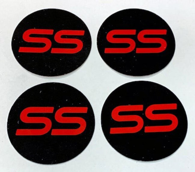 Chevy SS Center Cap Inlay Decals, Monte Carlo, El Camino, Malibu - Set ...