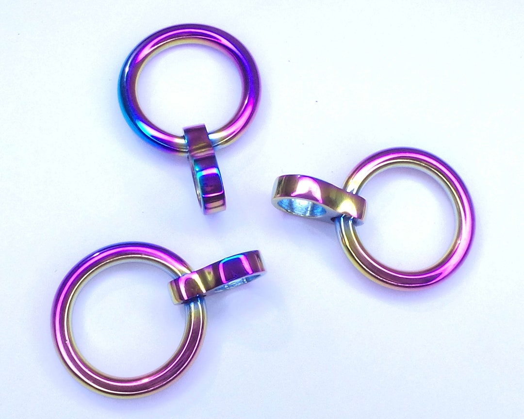 Removable Ring Rainbow Pendant for 6mm Collars, Cuffs & Anklets - Etsy