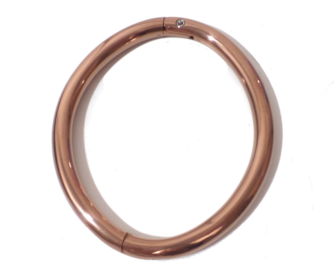 New Design 8mm Rose Gold Locking Anklet, Locking Bracelet, Elliptical ...