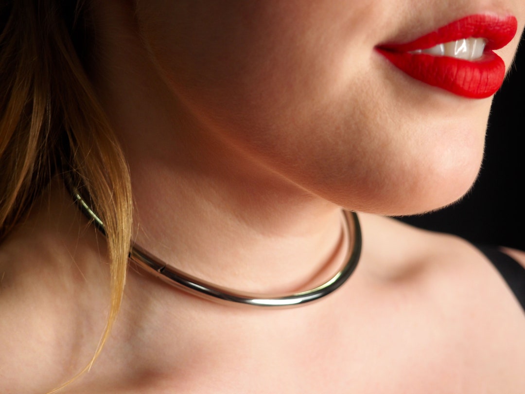 Thin Eternity Collar, Discrete Infinity Collar, Petite Slave Collar ...