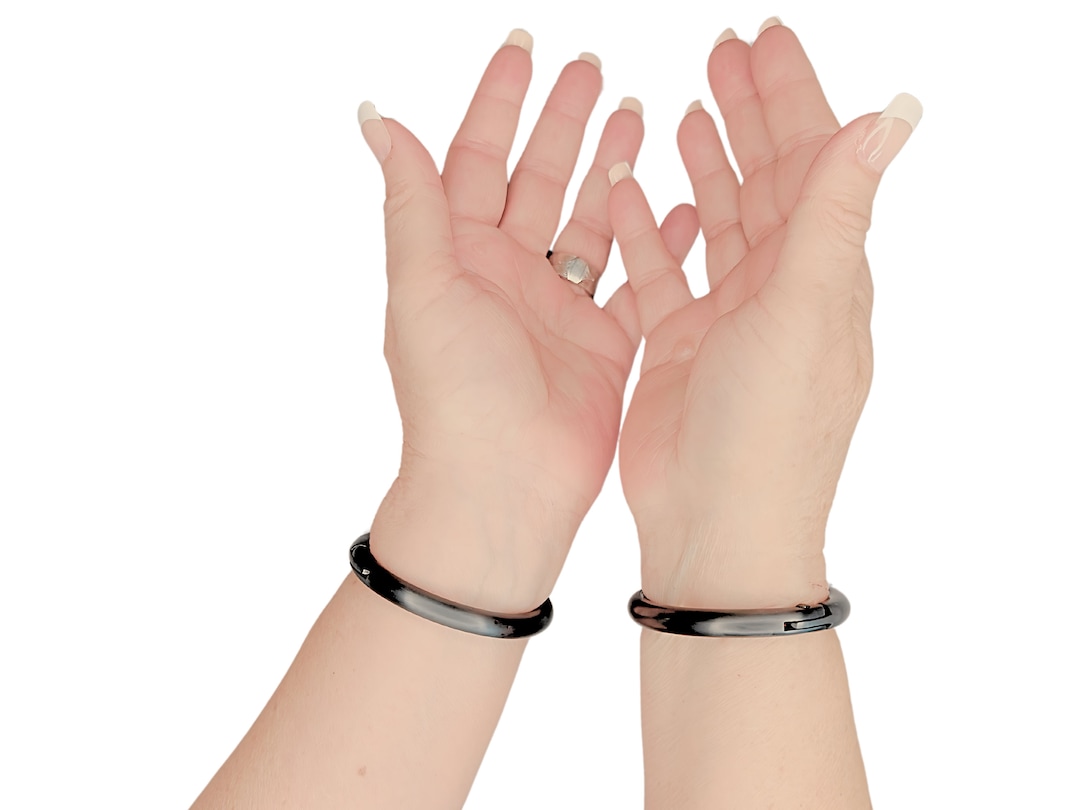 8mm Matte Black Locking Anklet or Bracelet - Stainless Steel With Allen ...