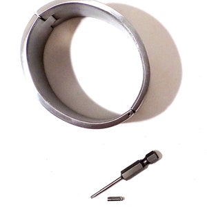 Locking Heavy Wrist Cuff Bracelet in Polished Stainless Steel ...