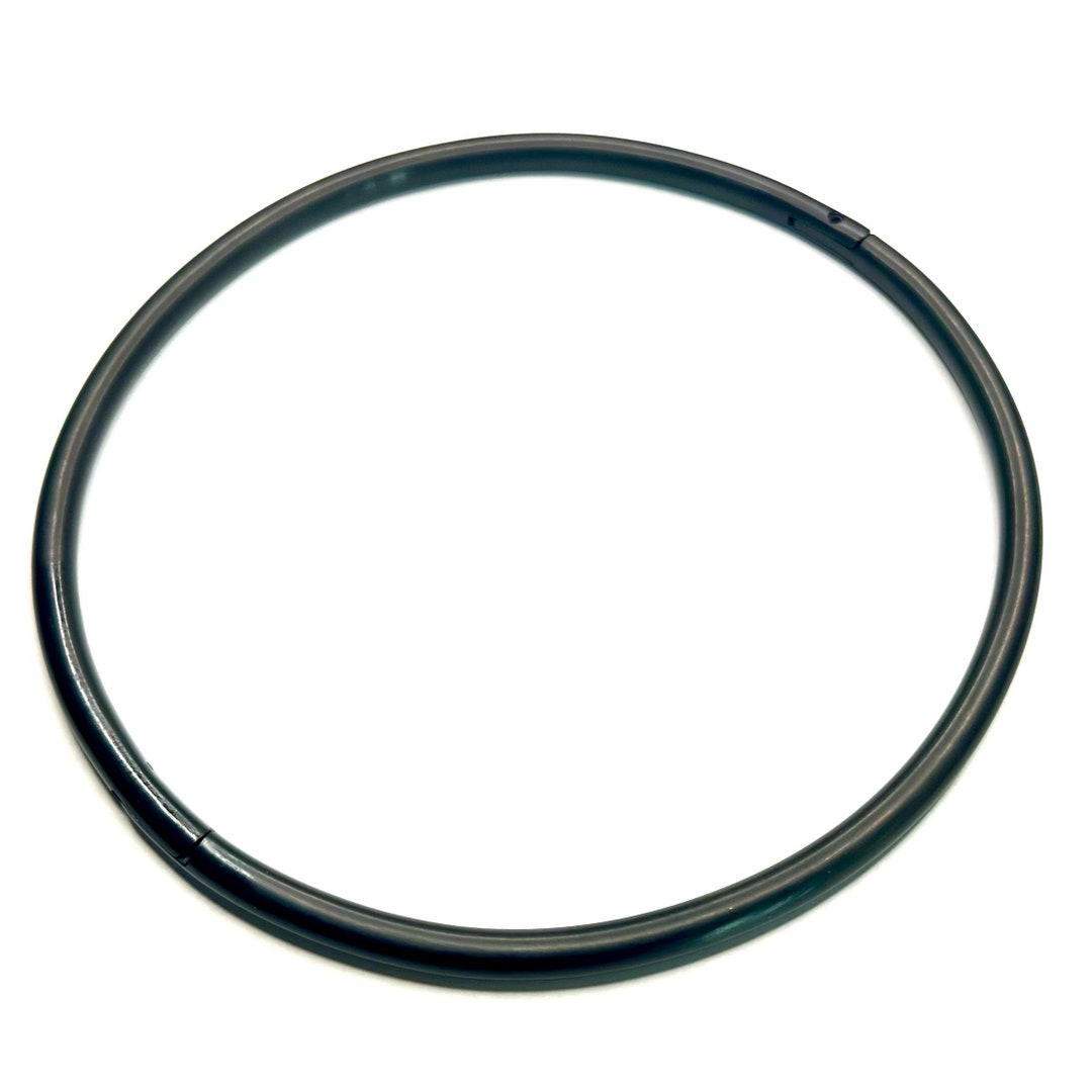 6mm Titanium Matte Black Eternity Collar, Hypoallergenic Locking ...