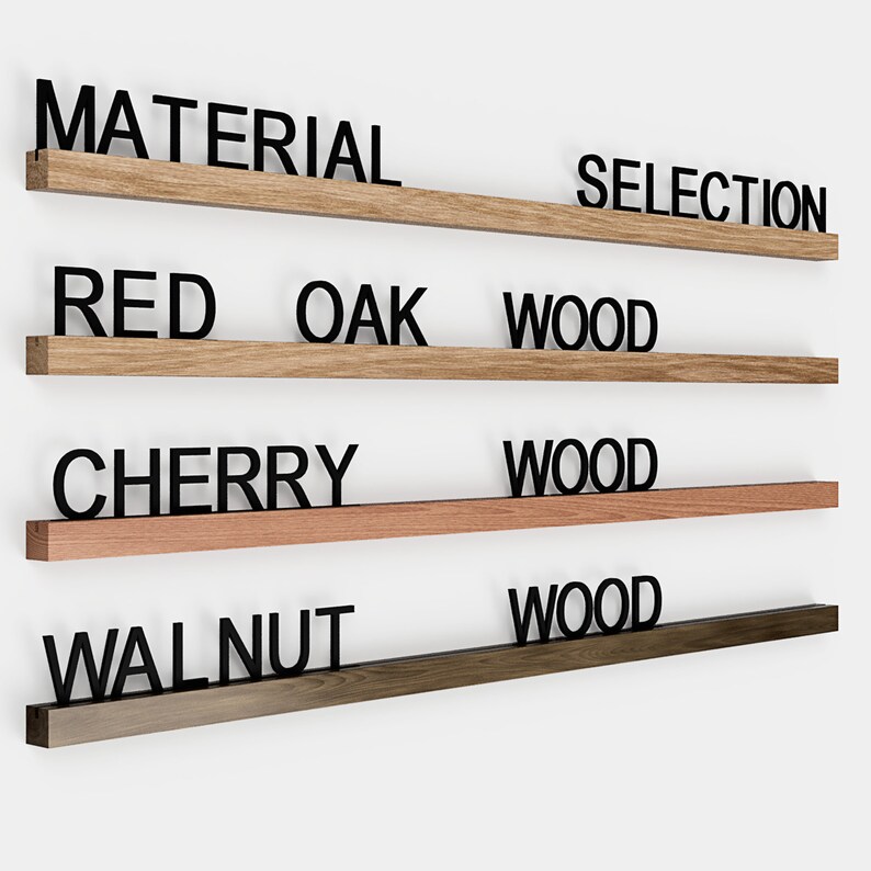 Wood Menu and Letter Rail Natural Solid Wood Message and Name - Etsy