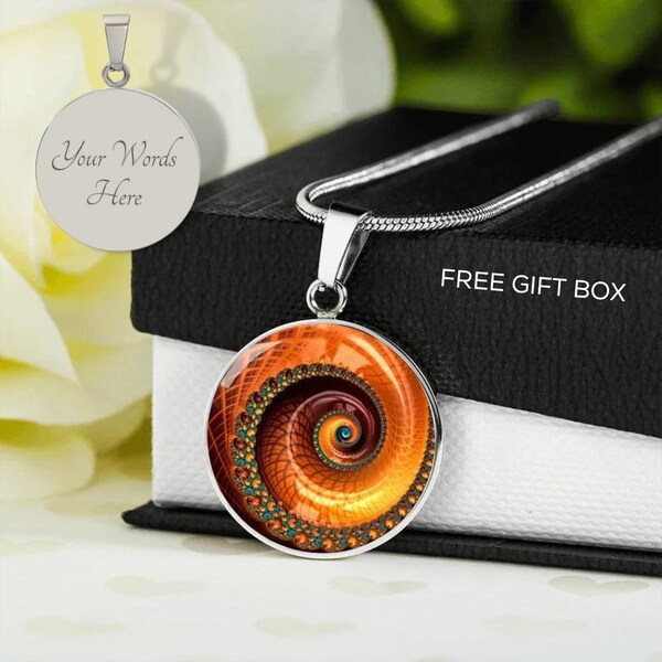 Fibonacci Pendant - Etsy