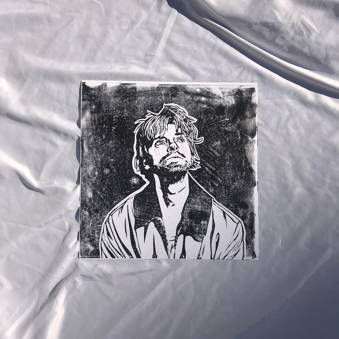 The Optimist- Finneas O'connell Linocut Portrait - Etsy
