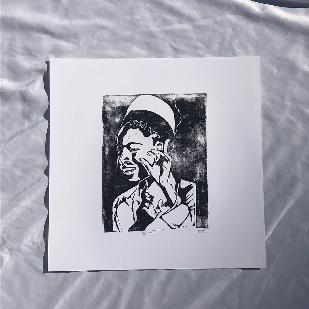 Be It- Amanda Gorman Linocut Portrait - Etsy