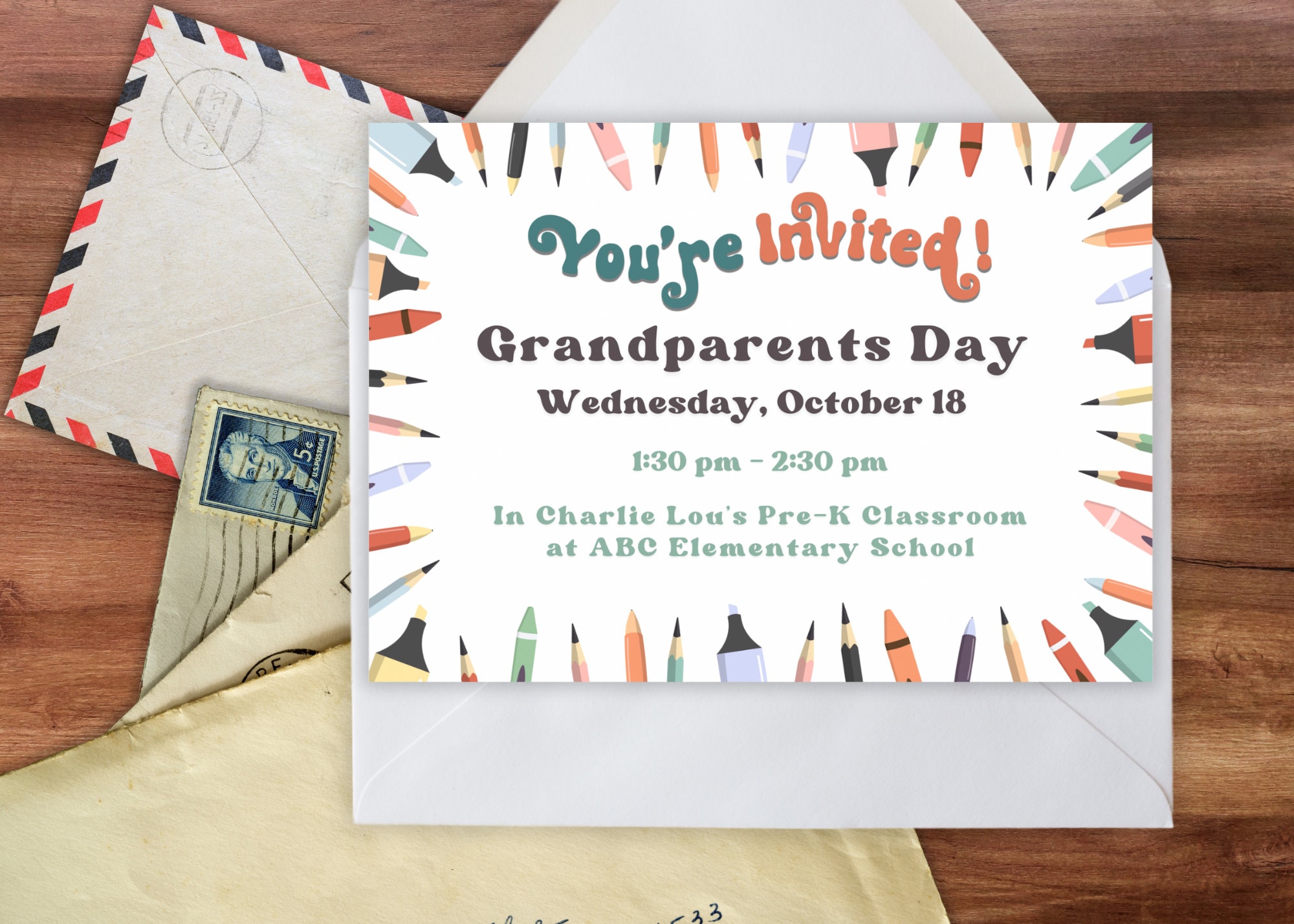 Grandparents Day Invitation - INSTANT DOWNLOAD - EDITABLE Text ...