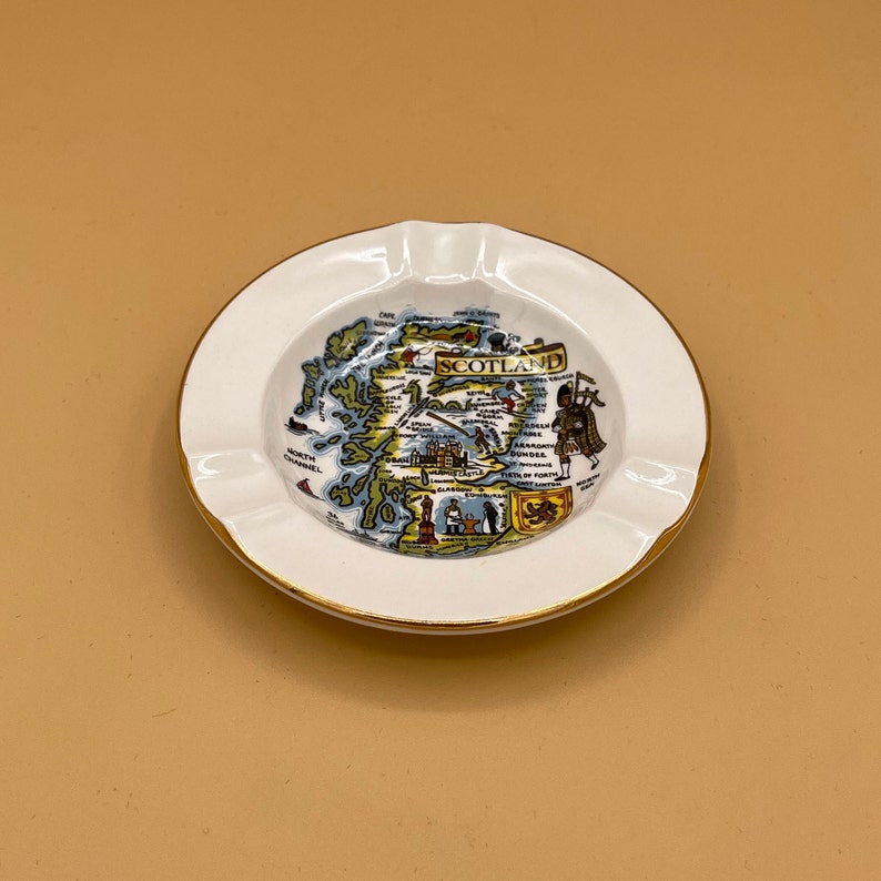 Scotland Map Weatherby Hanley England Royal Falcon Ware Souvenir ...