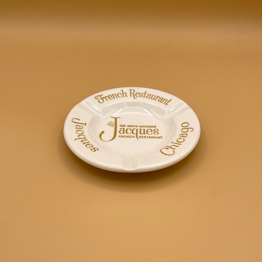 Ivory Ceramic Jacques French Chicago Restaurant Vintage Ashtray - Etsy