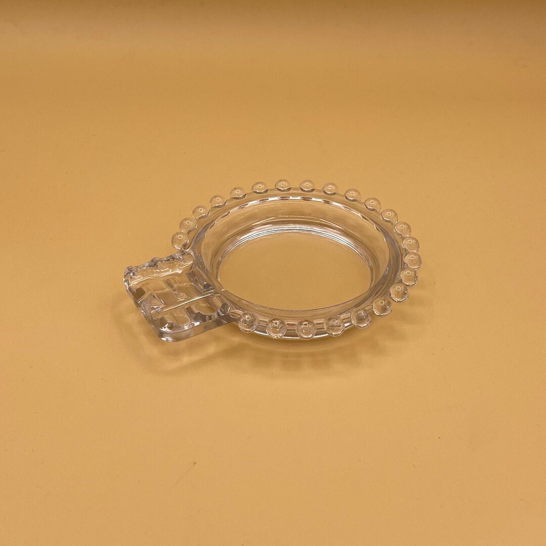 Vintage Clear Glass Imperial Candlewick Bubble Coaster Ashtray - Etsy