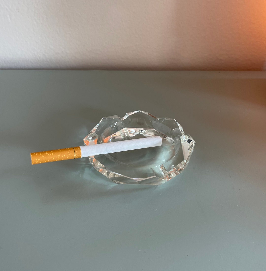Mid Century Modern Small Geometric Glass Ashtray - Etsy