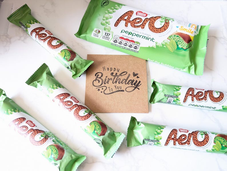 Aero Peppermint Chocolate Bar Gift Box | Letterbox Friendly Sweet Treat ...