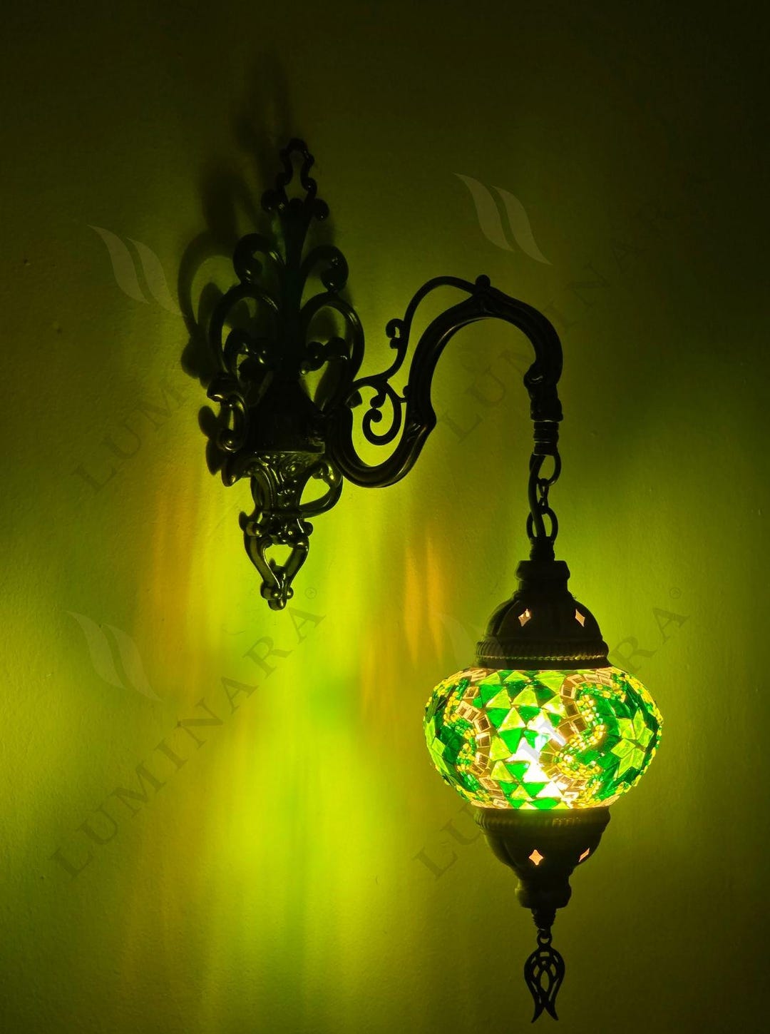 Handmade Turkish Mosaic Wall Lamp – Anatolian Art Lighting - Etsy