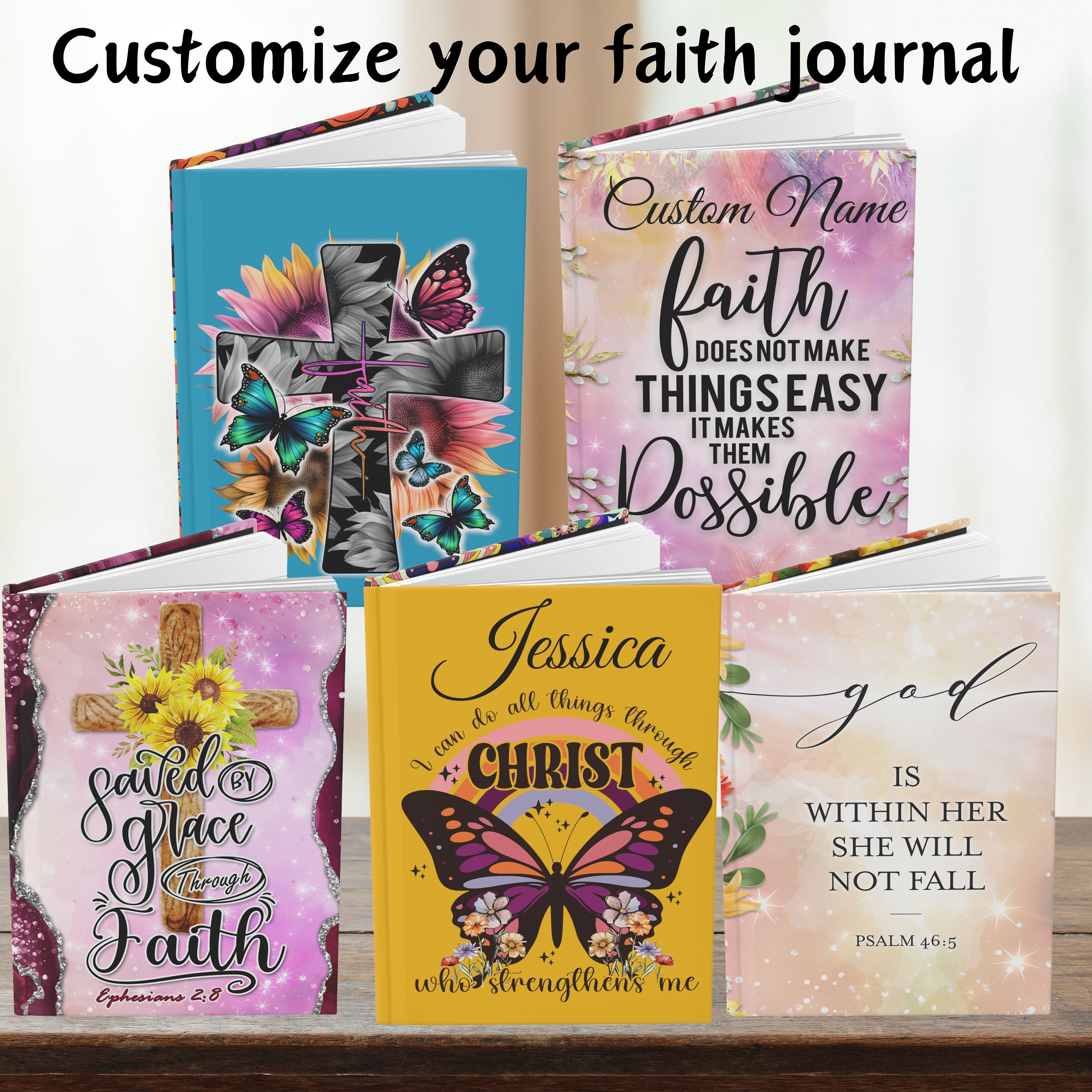 I Can Do All Things Through Christ Journal, Customized Christian ...
