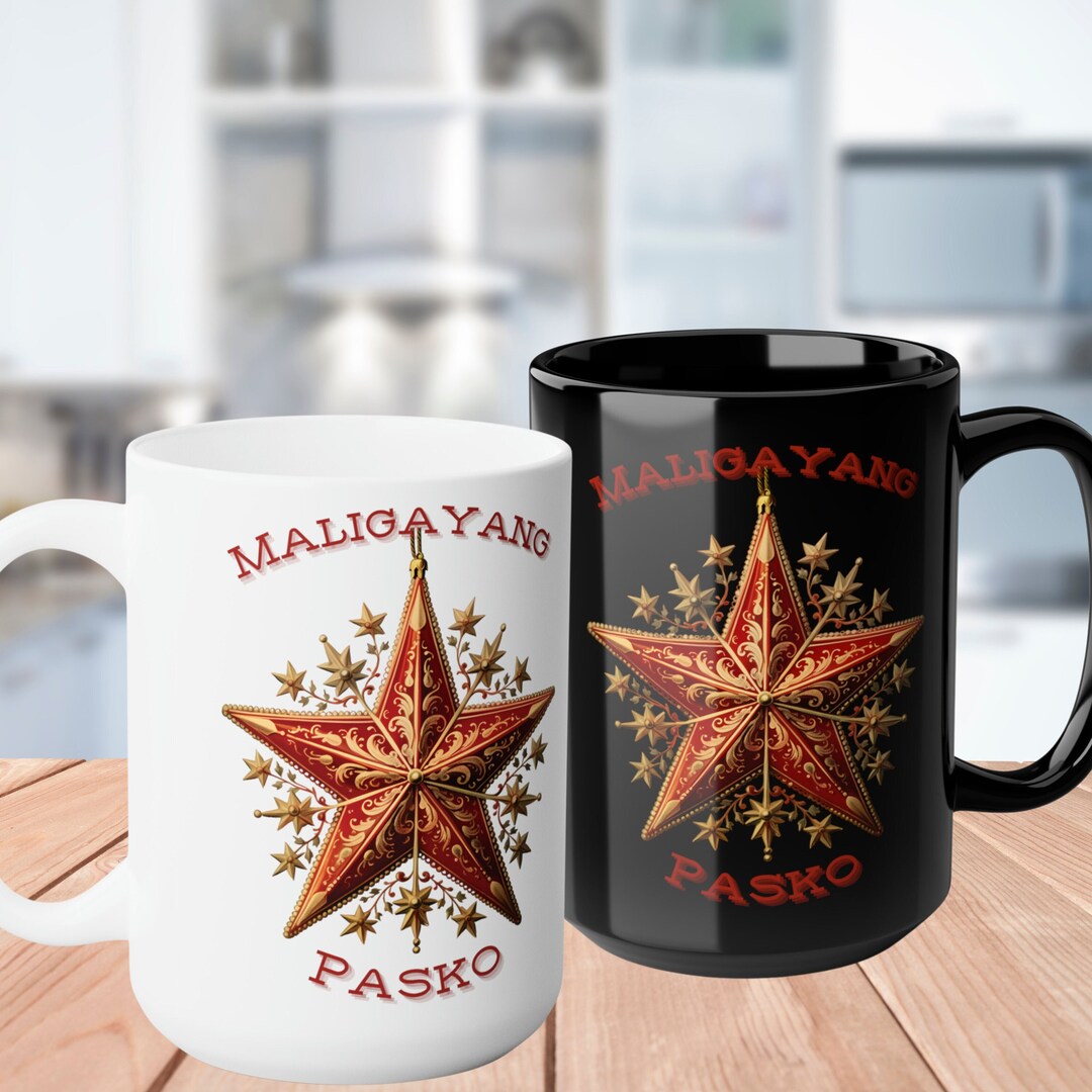 Maligayang Pasko Parol Mug, Tagalog Christmas Mug, Filipino Christmas ...