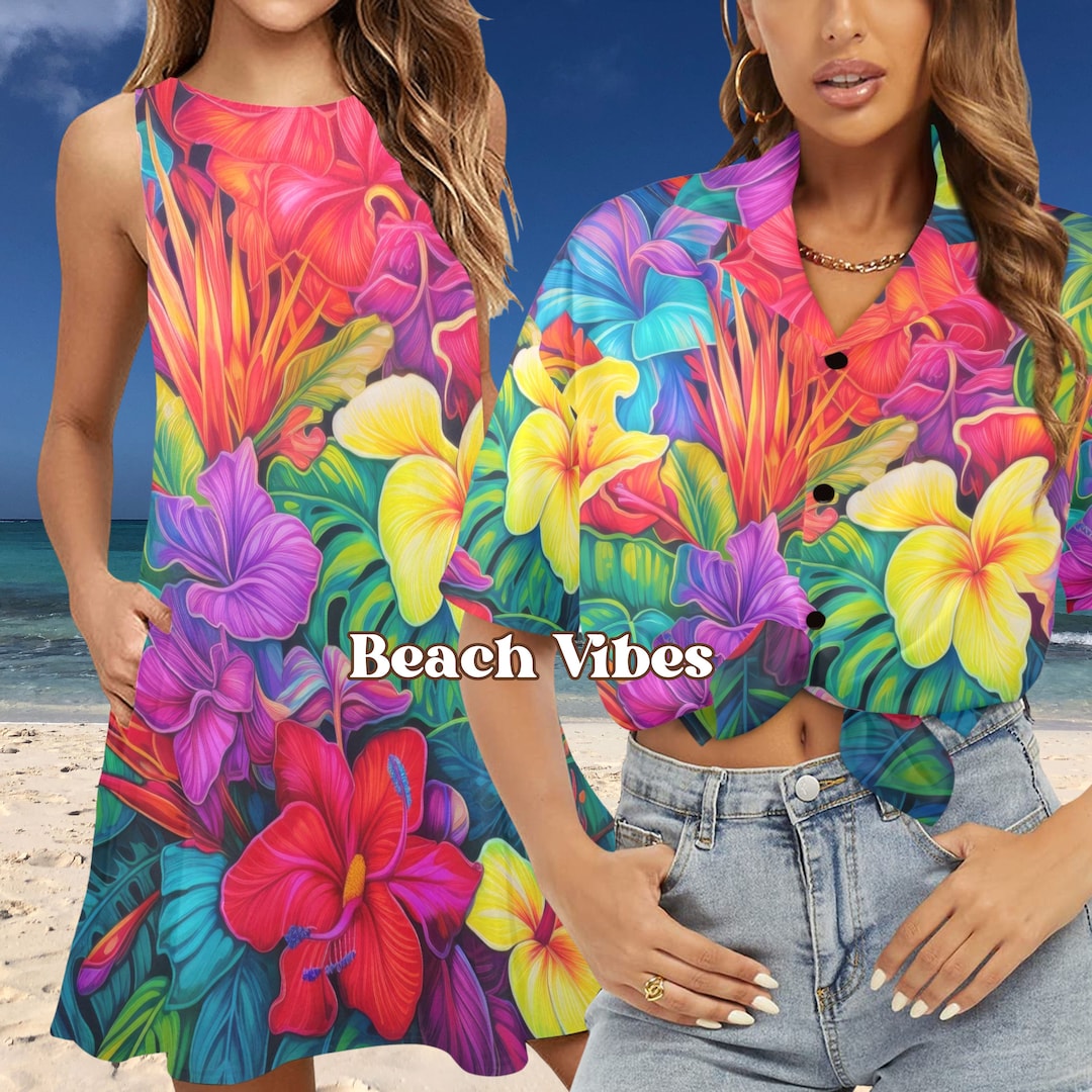 Matching Hawaiian Outfits for Couples, Friends and Family, Tropical ...