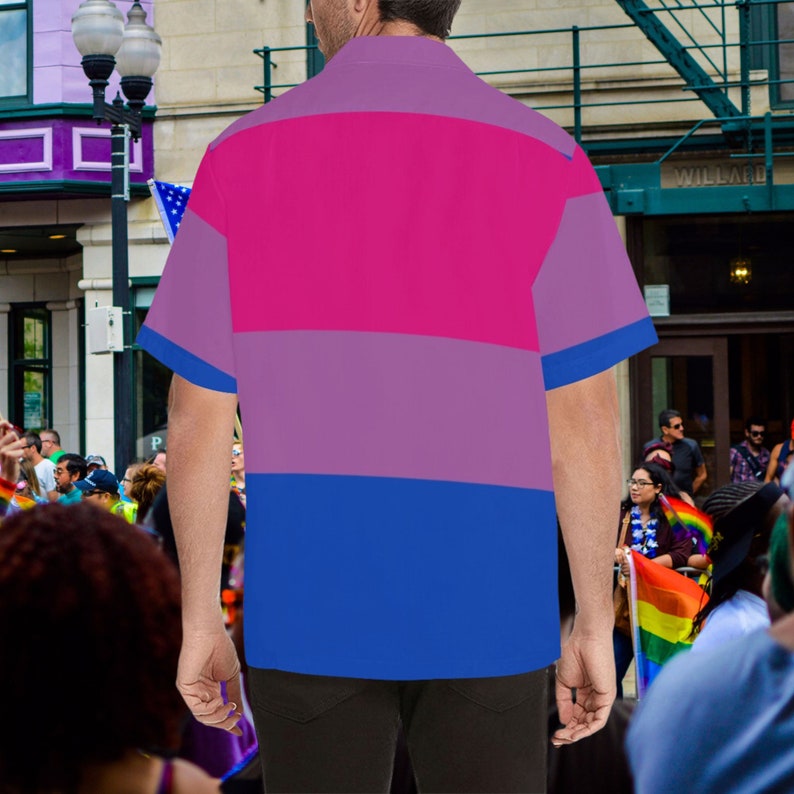 Bisexual Hawaiian Shirt, Bisexual Flag Shirt, LGBTQIA Pride Shirt ...