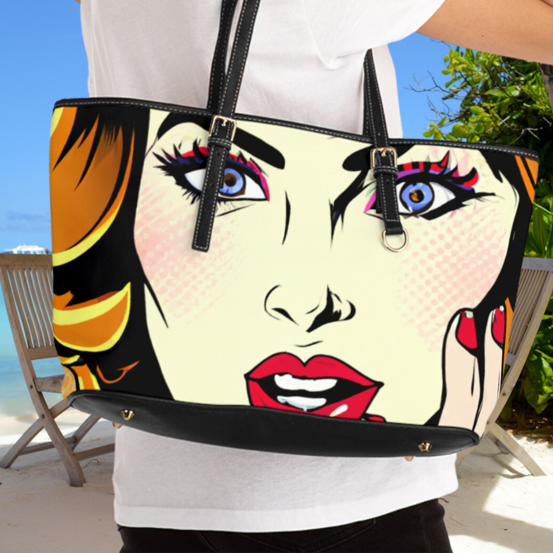 Pop Art Comic Girl Red Hair Shoulder Bag Purse Tote, Pop Art Pocketbook ...