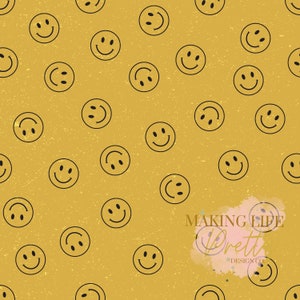 Smiley Face Seamless Pattern Happy Face Design Fabric Pattern Design ...