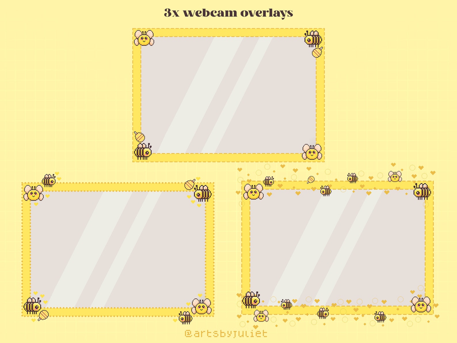 Animated Bee Stream Overlay Pack Overlays Scenes Just - Etsy UK