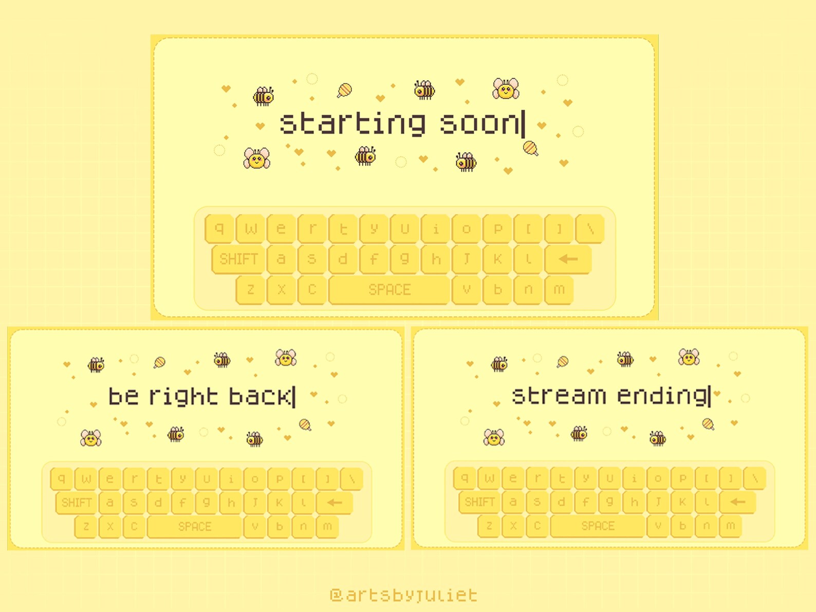 Animated Bee Stream Overlay Twitch Overlay Package Pixel Overlay Twitch ...