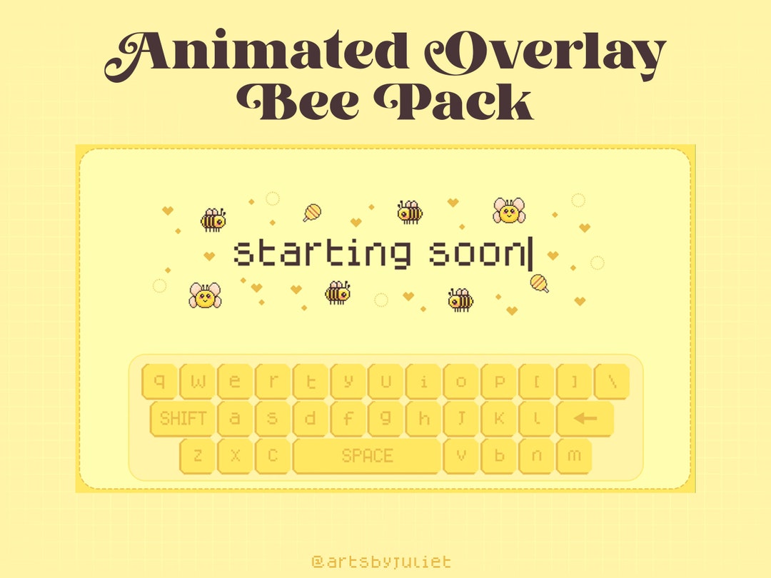 Animated Bee Stream Overlay Twitch Overlay Package Pixel Overlay Twitch ...