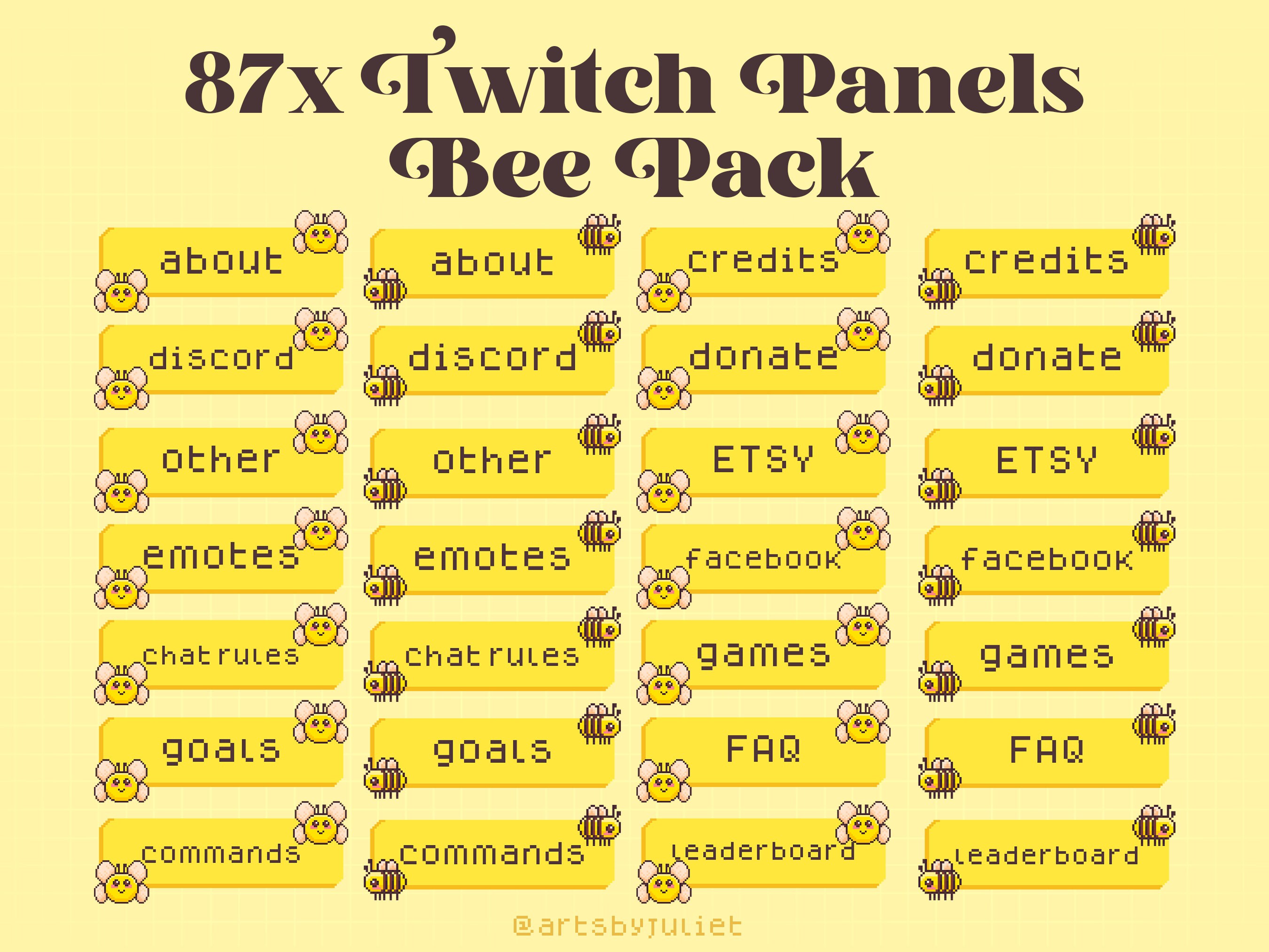 Animated Bee Stream Overlay Pack Overlays Scenes Just - Etsy UK