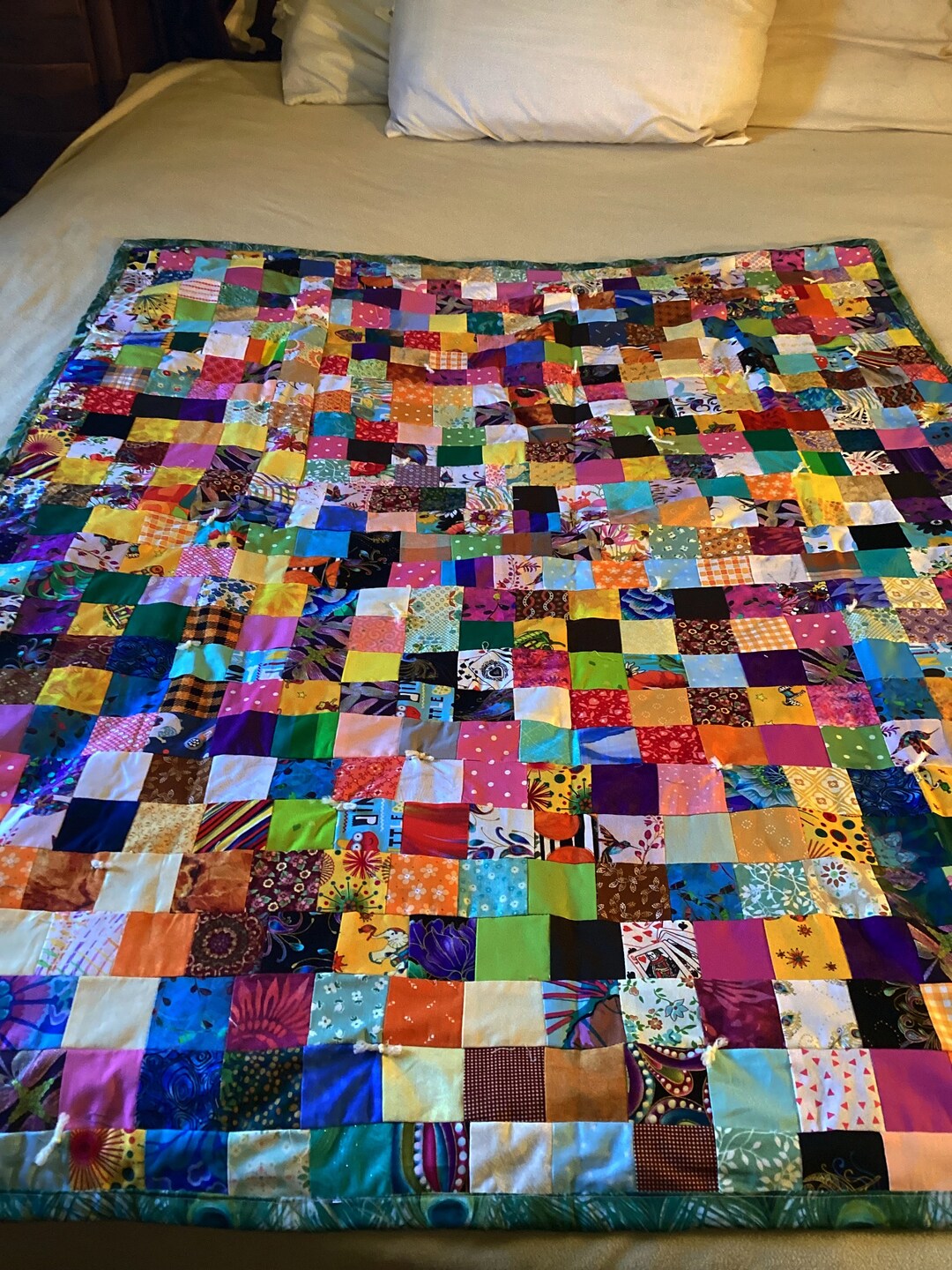 Rainbow Patchwork Quilt – Boho Baby Blanket - Etsy