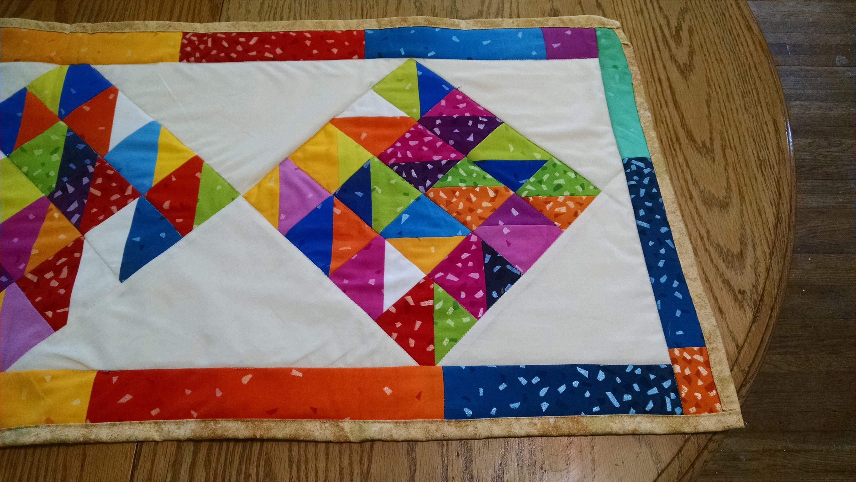 Rainbow Table Runner Multi-colored Home Decor Whimsical - Etsy