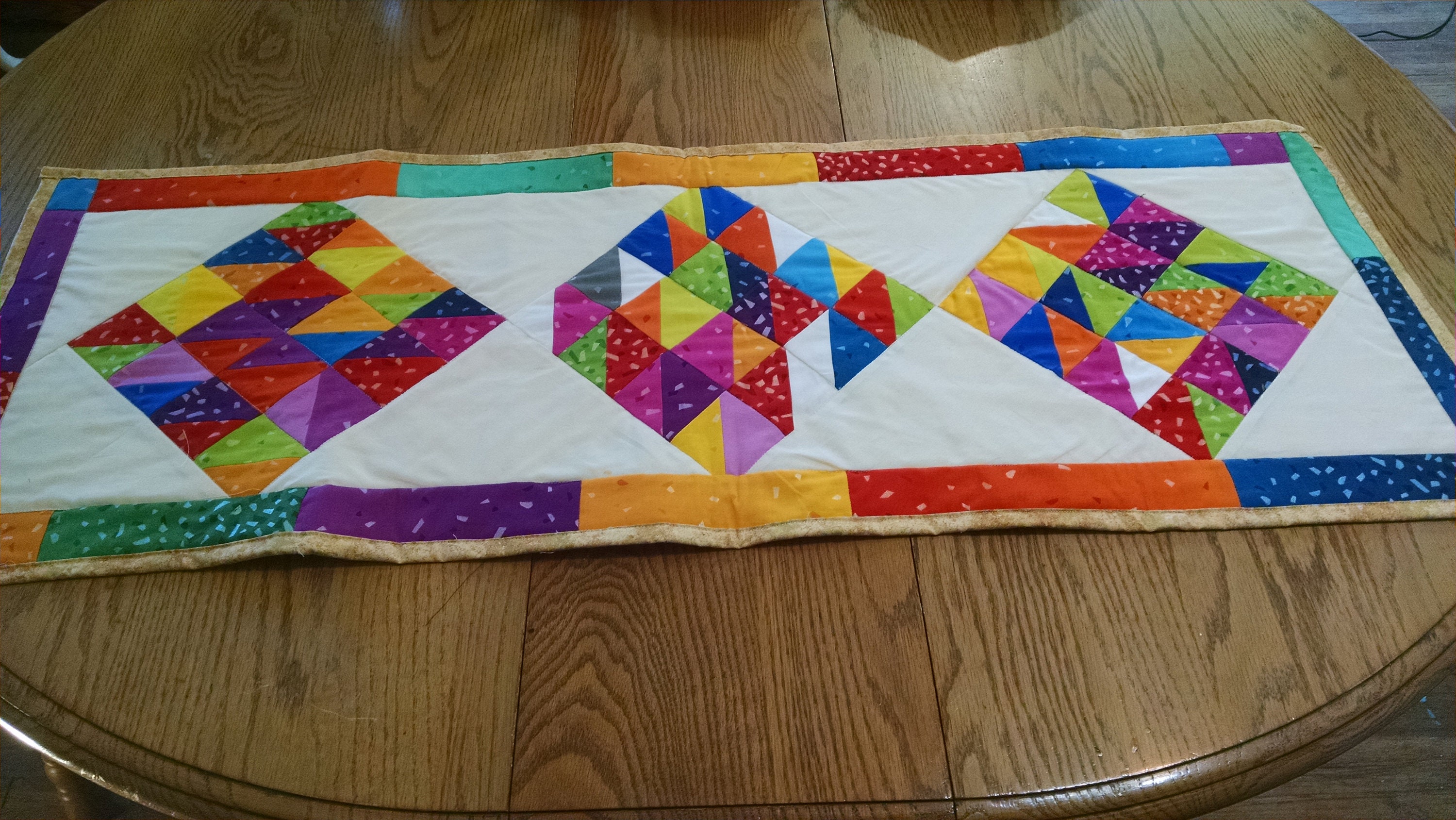 Rainbow Table Runner Multi-colored Home Decor Whimsical - Etsy