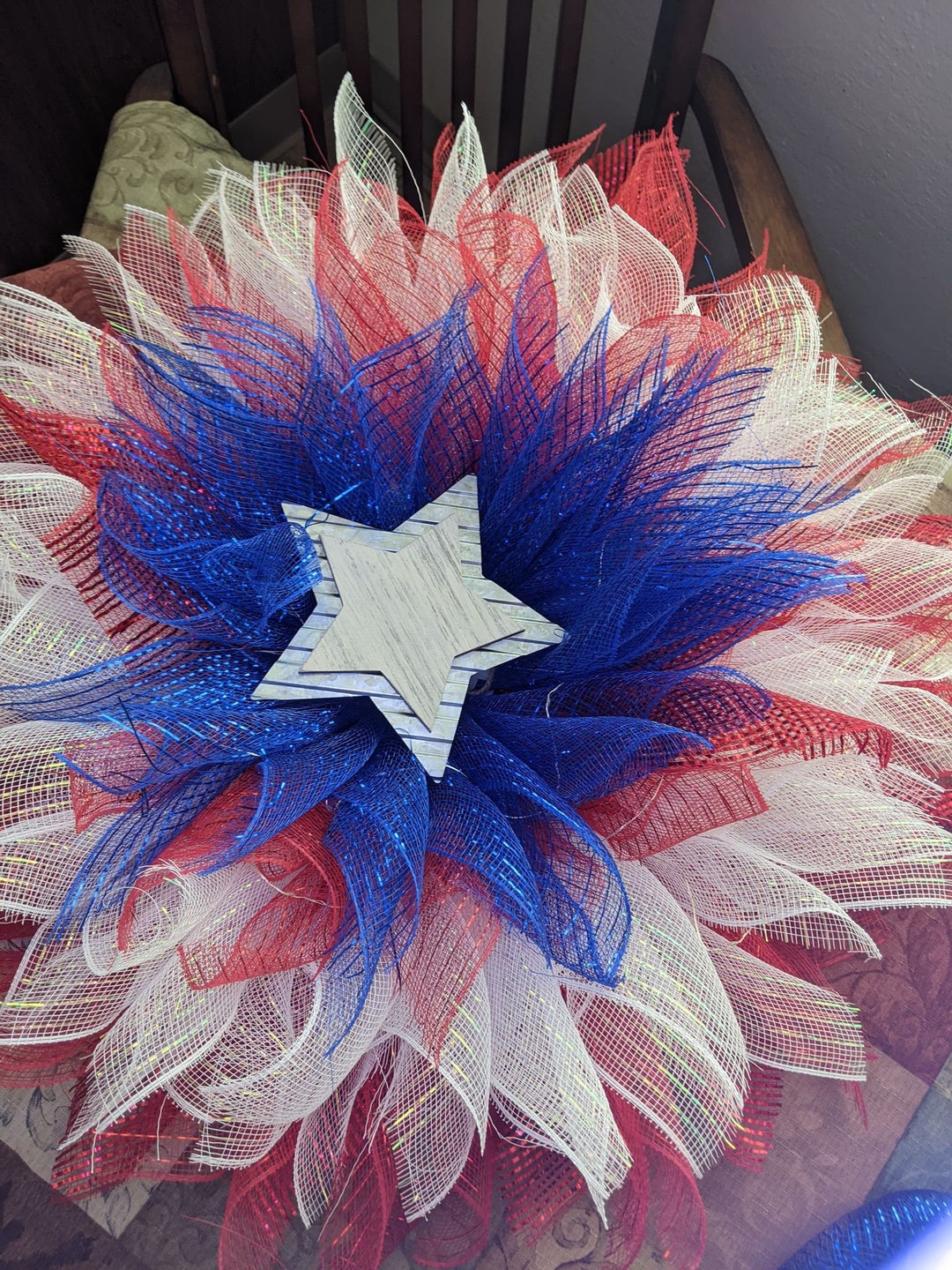 Red, White, Blue, Metal Star, Lights Up, With Remote - Etsy