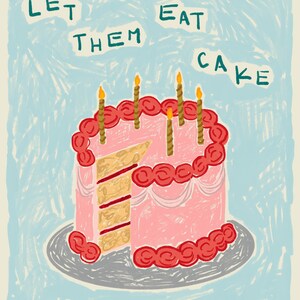 Let Them Eat Cake Hand Drawn Art Print (8x10 Scale) Digital Download - Etsy