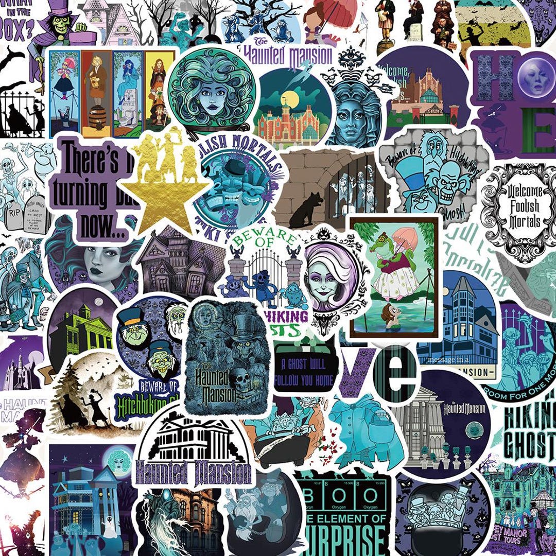 Horror Movie Stickers Pack: Fantasy Haunted Mansion Vinyl Decals（50pcs ...
