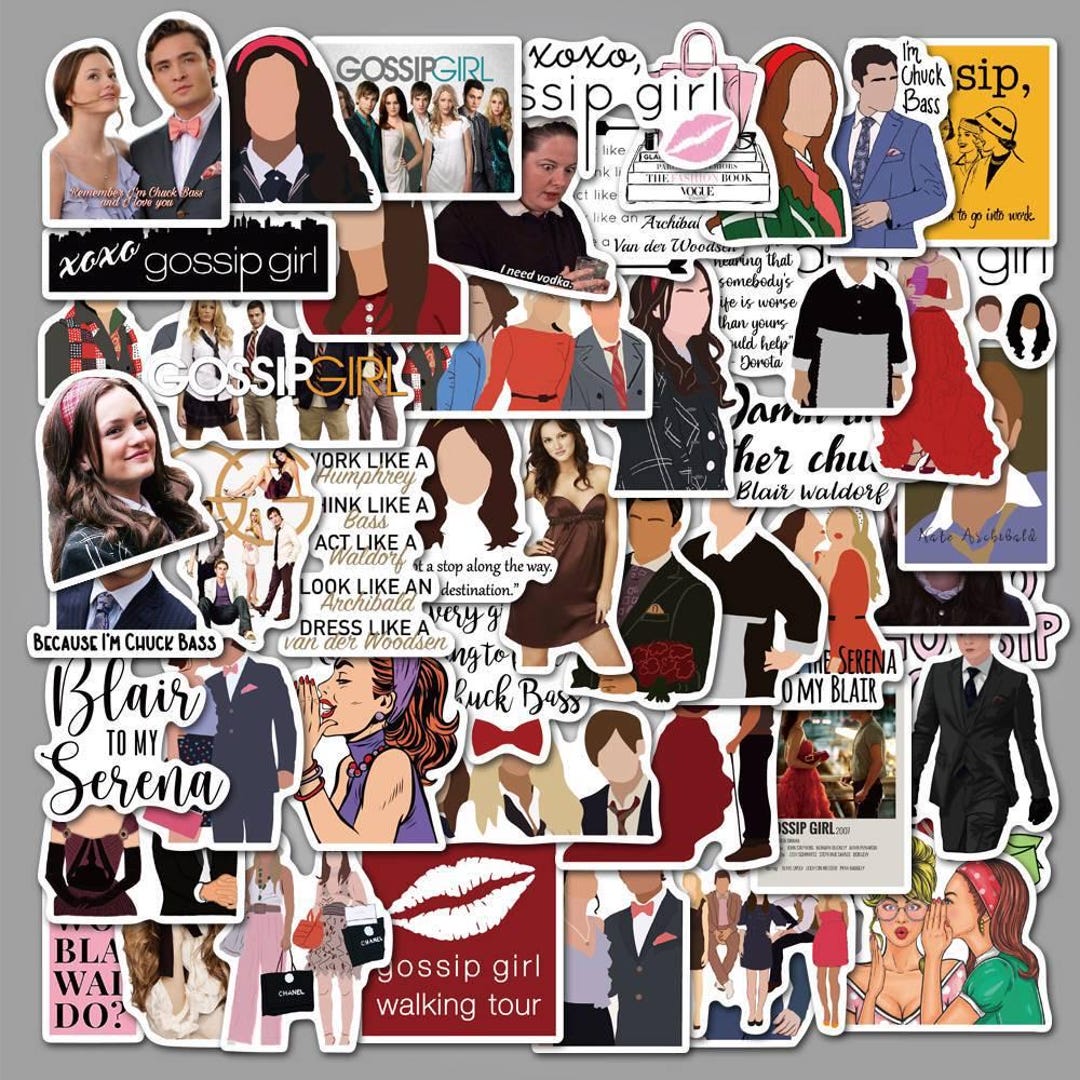 Classic American TV Series Gossip Girl Stickers Pack: Waterproof Vinyl ...