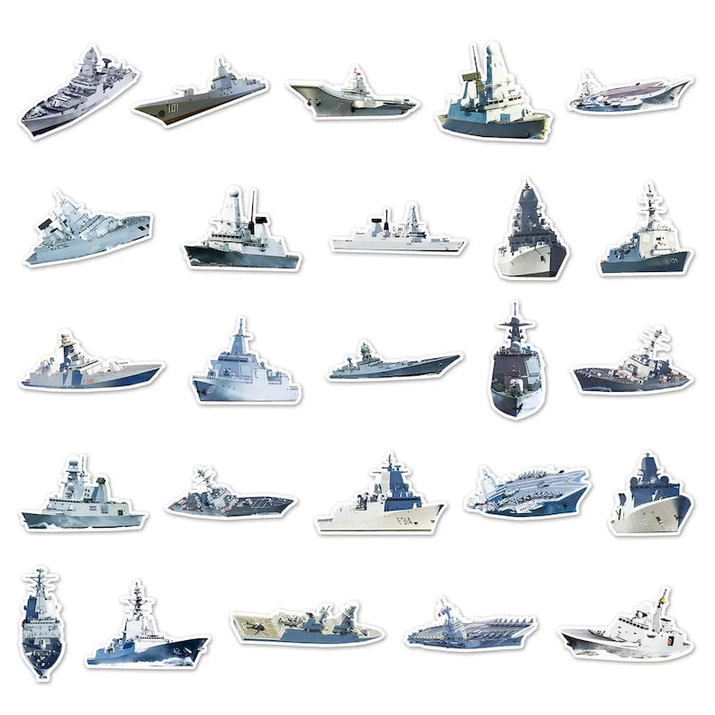 Warplane Tank Warship Stickers Pack: DIY Creative Waterproof Vinyl ...