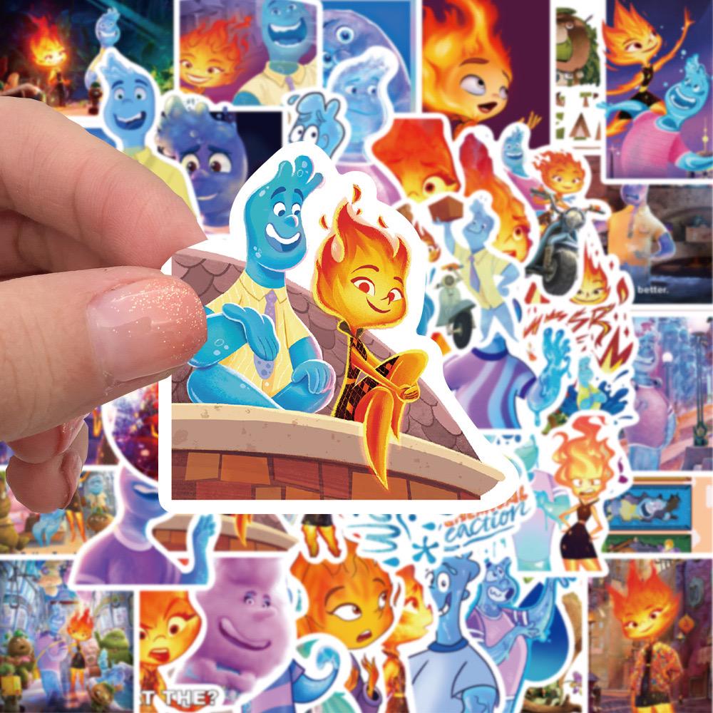 Cartoon Animation Elemental Stickers Pack: DIY Creative Waterproof ...