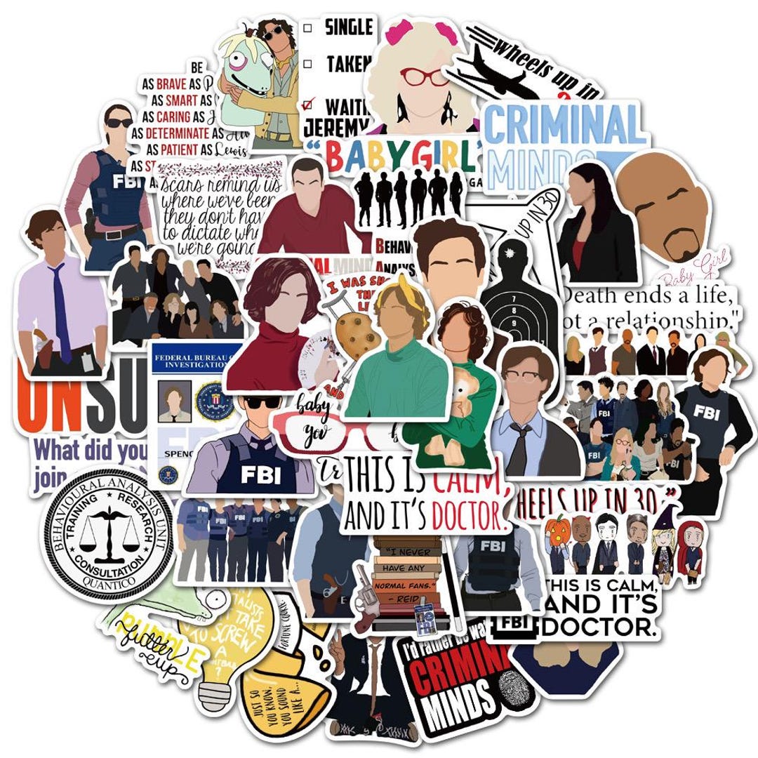 50pcs/set American TV Series Criminal Minds Stickers Pack, Christmas ...