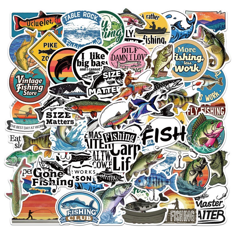 Fishing Decals Pack Set - Etsy