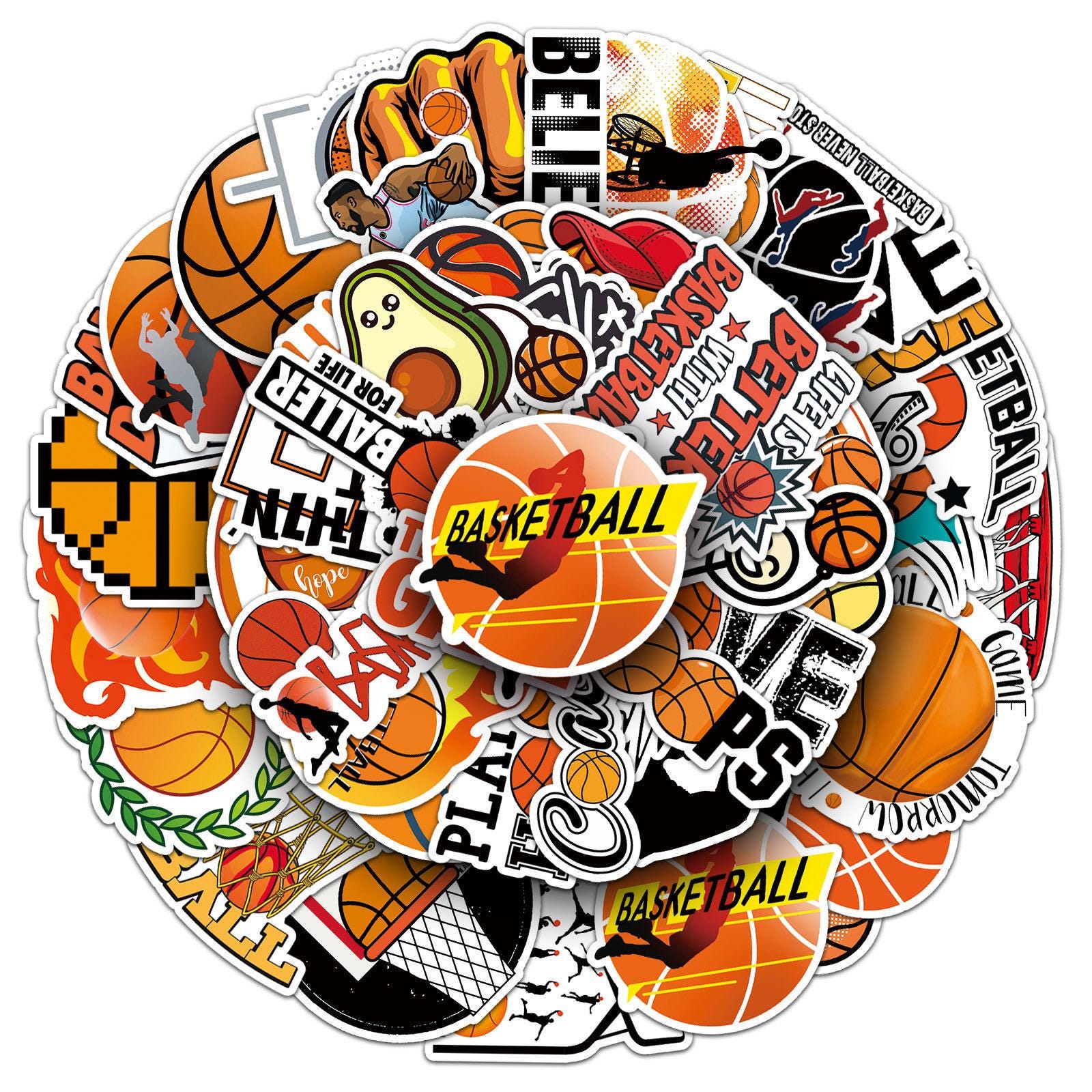 Basketball Stickers Pack:diy Creative Waterproof Vinyl Decals （50 ...