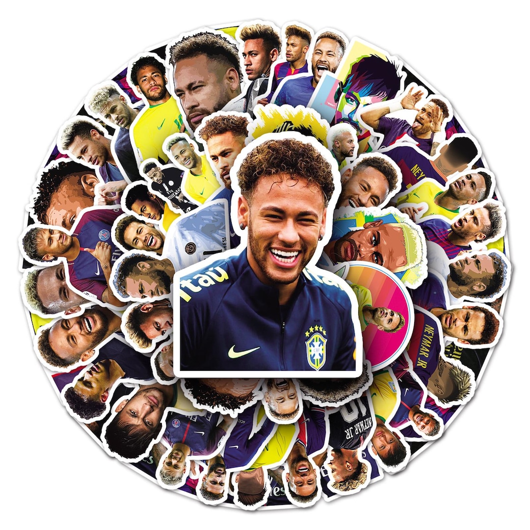 Brazilian Football Superstar Neymar Stickers Pack: DIY Waterproof Vinyl ...