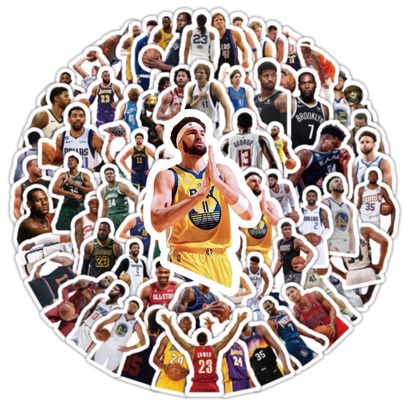 Basketball Superstar Stickers: 100 Pcs Vinyl Decals for Party Favors - Etsy