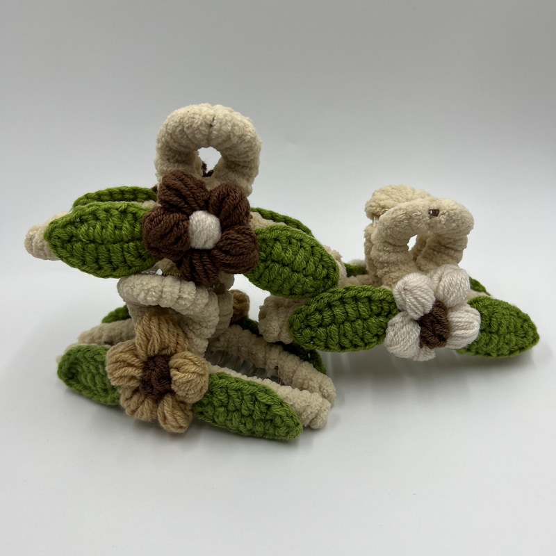 Handmade Wool Hair Clip - Etsy